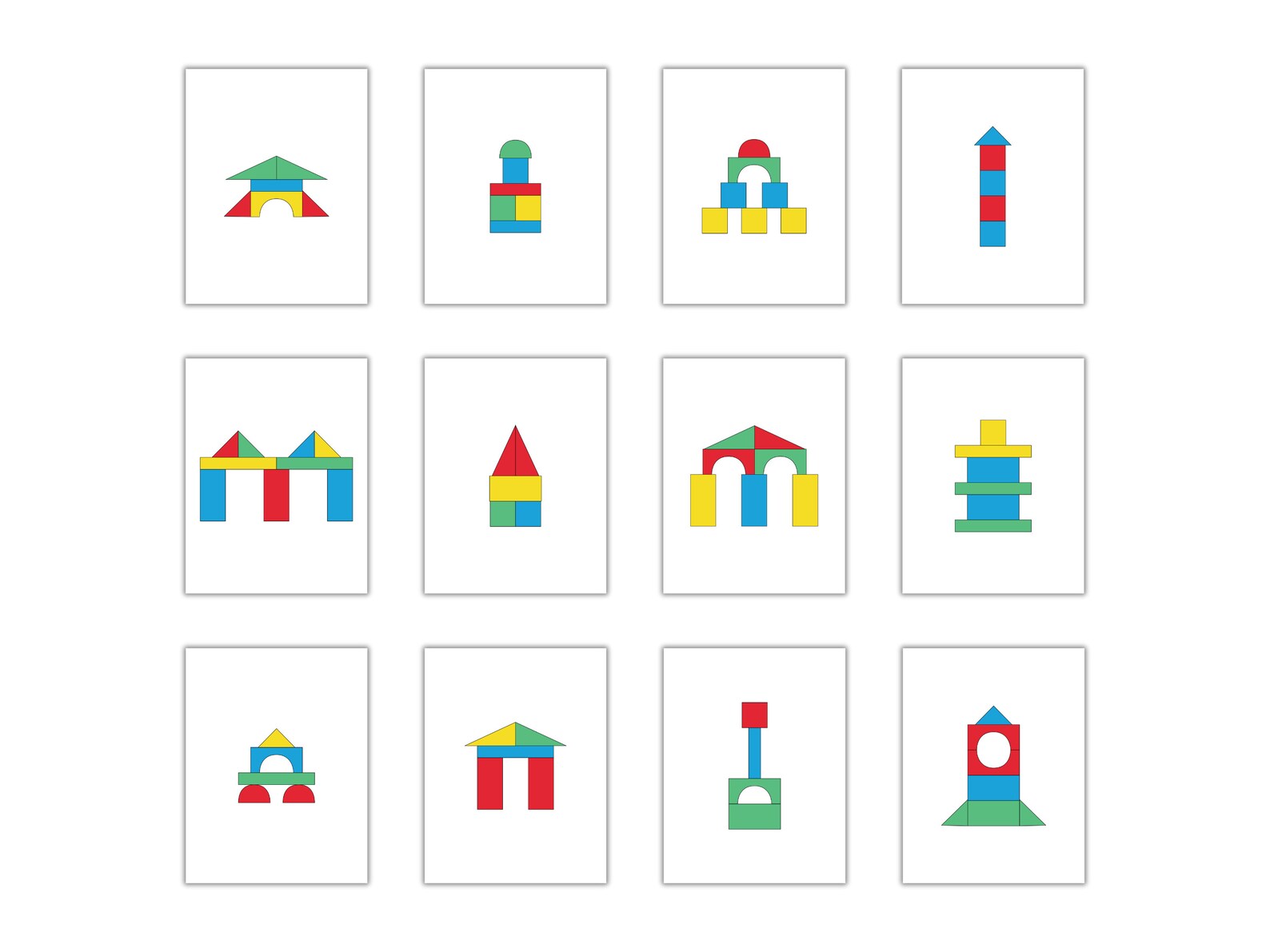 Wooden Block Matching Puzzle - Building Blocks - Patterns, Shapes ...