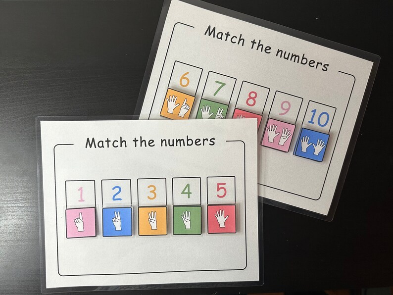 Number Matching Puzzle - Count 1 to 10 Preschool Homeschool or ...
