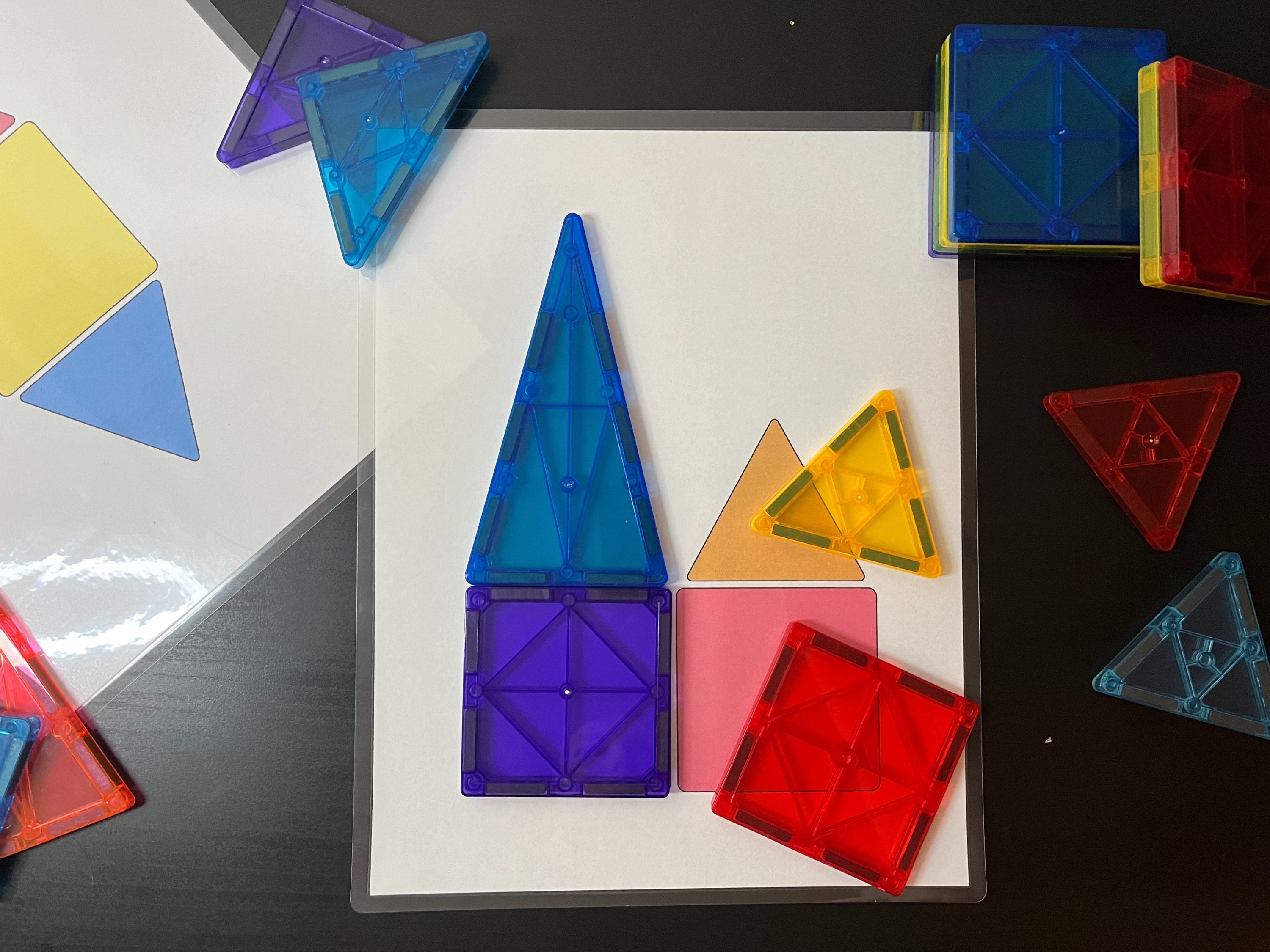 Magnetic Tile Puzzle Cards - Etsy