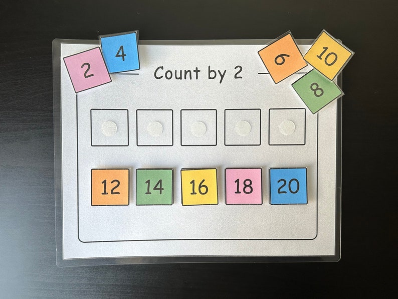Count by 2 Number Matching Puzzle - Preschool Homeschool or ...
