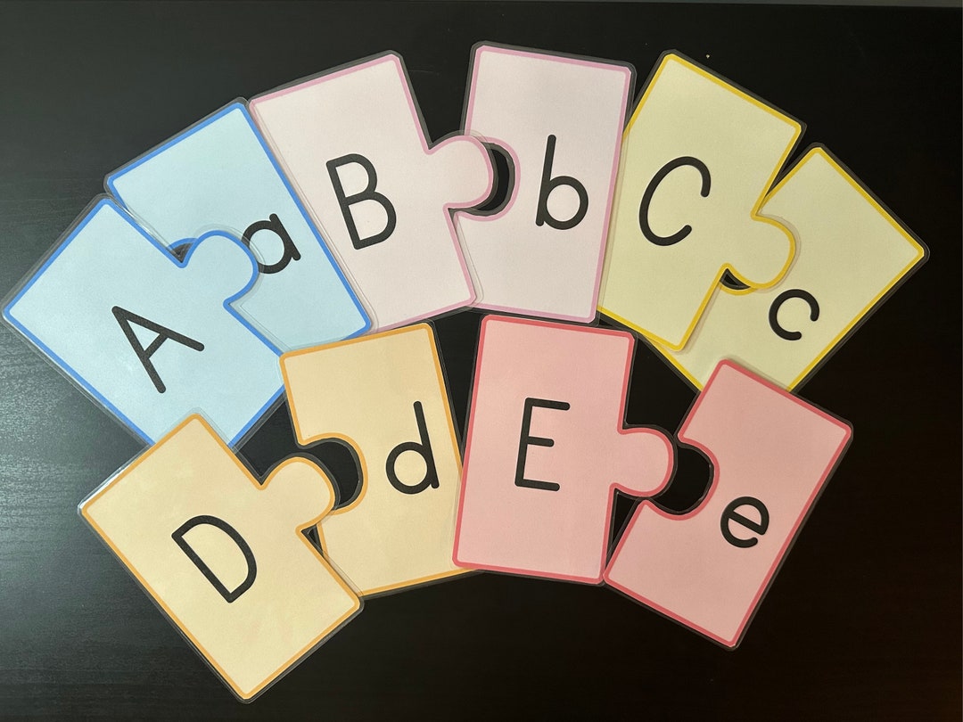 Letter Matching Puzzle Pieces Game - Learn the Alphabet Activity for ...