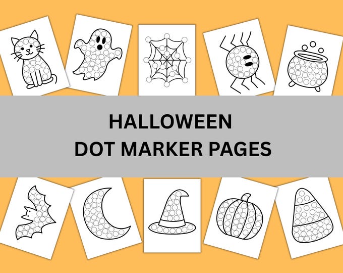 Halloween Dot Sticker Activity - Printable Montessori Toddler Craft ...