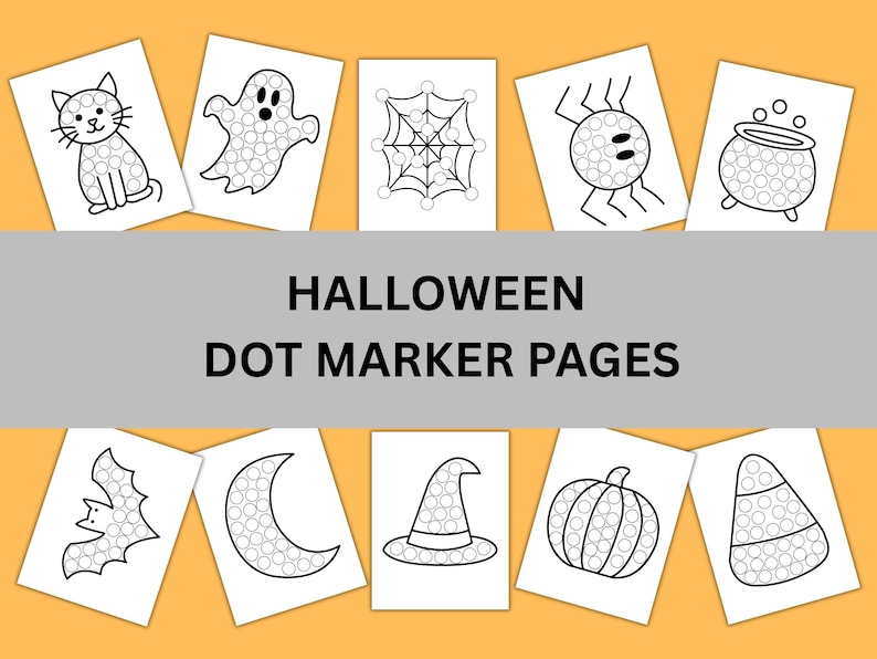 Halloween Dot Sticker Activity - Printable Montessori Toddler Craft ...