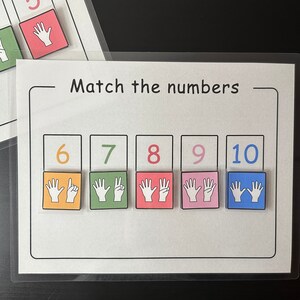 Number Matching Puzzle - Count 1 to 10 Preschool Homeschool or ...