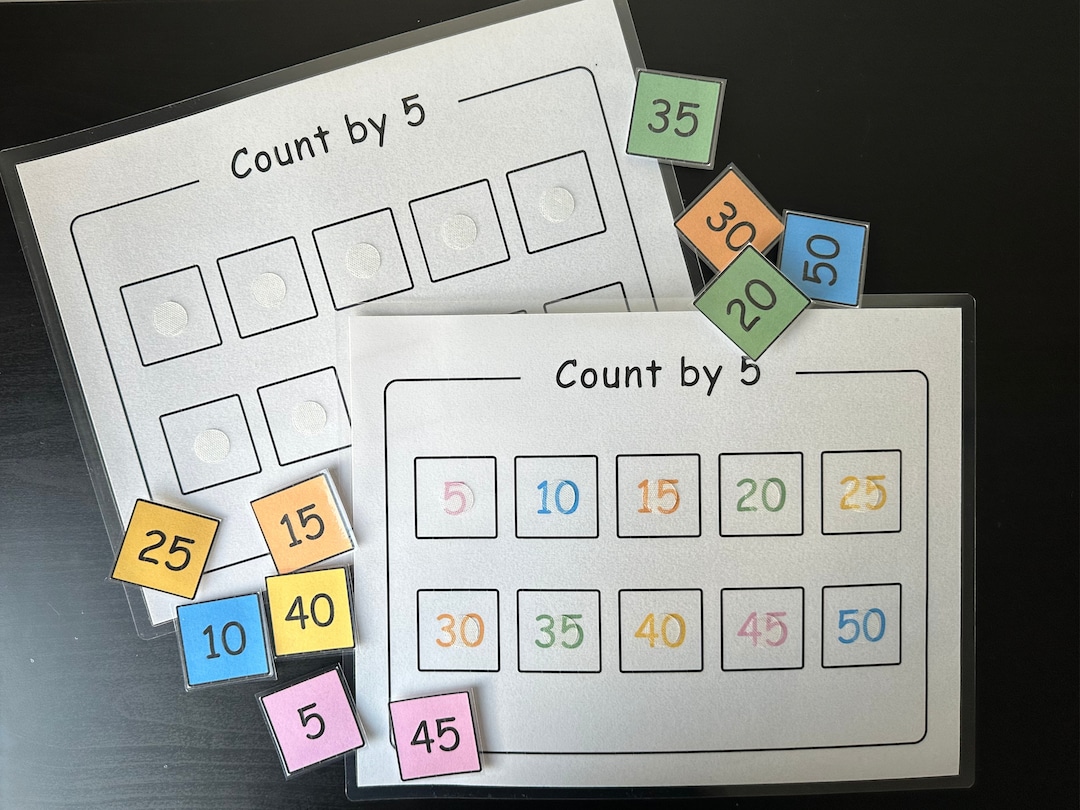 Count by 5 Number Matching Puzzle - Preschool Homeschool or ...