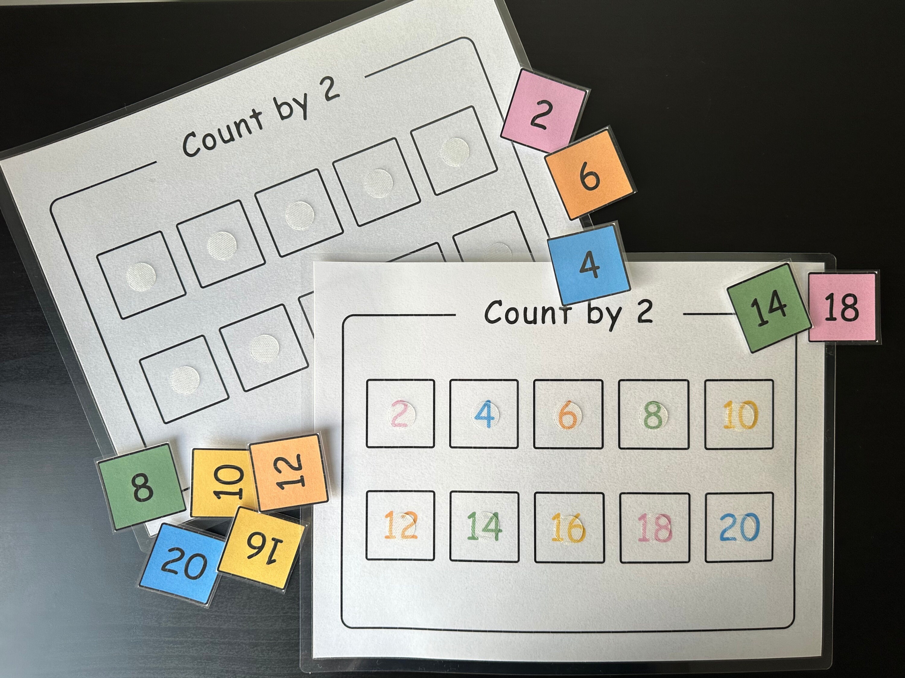 Count by 2 Number Matching Puzzle - Preschool Homeschool or ...