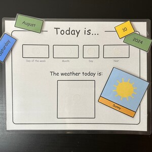 Today Is... Calendar for Circle Time, Preschool, Homeschool - Days of ...
