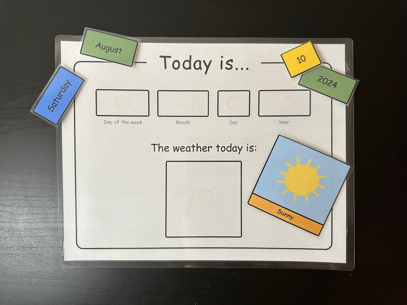 Today Is... Calendar for Circle Time, Preschool, Homeschool - Days of ...