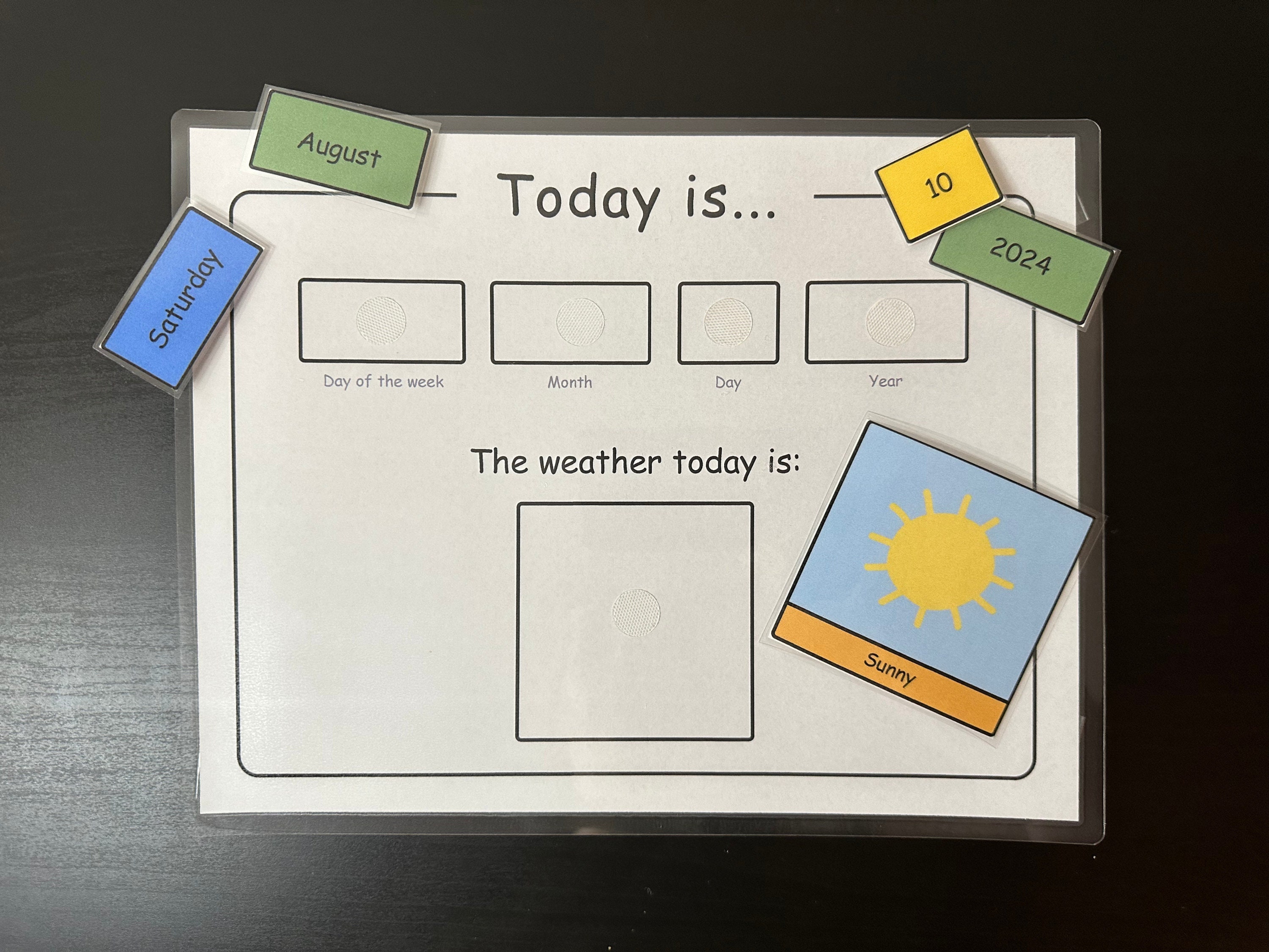 Today Is... Calendar for Circle Time, Preschool, Homeschool - Days of ...