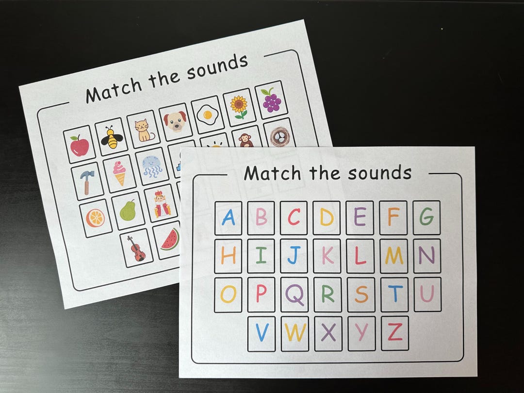Alphabet Matching - Beginning Sounds With Pictures Puzzle - Learn ...