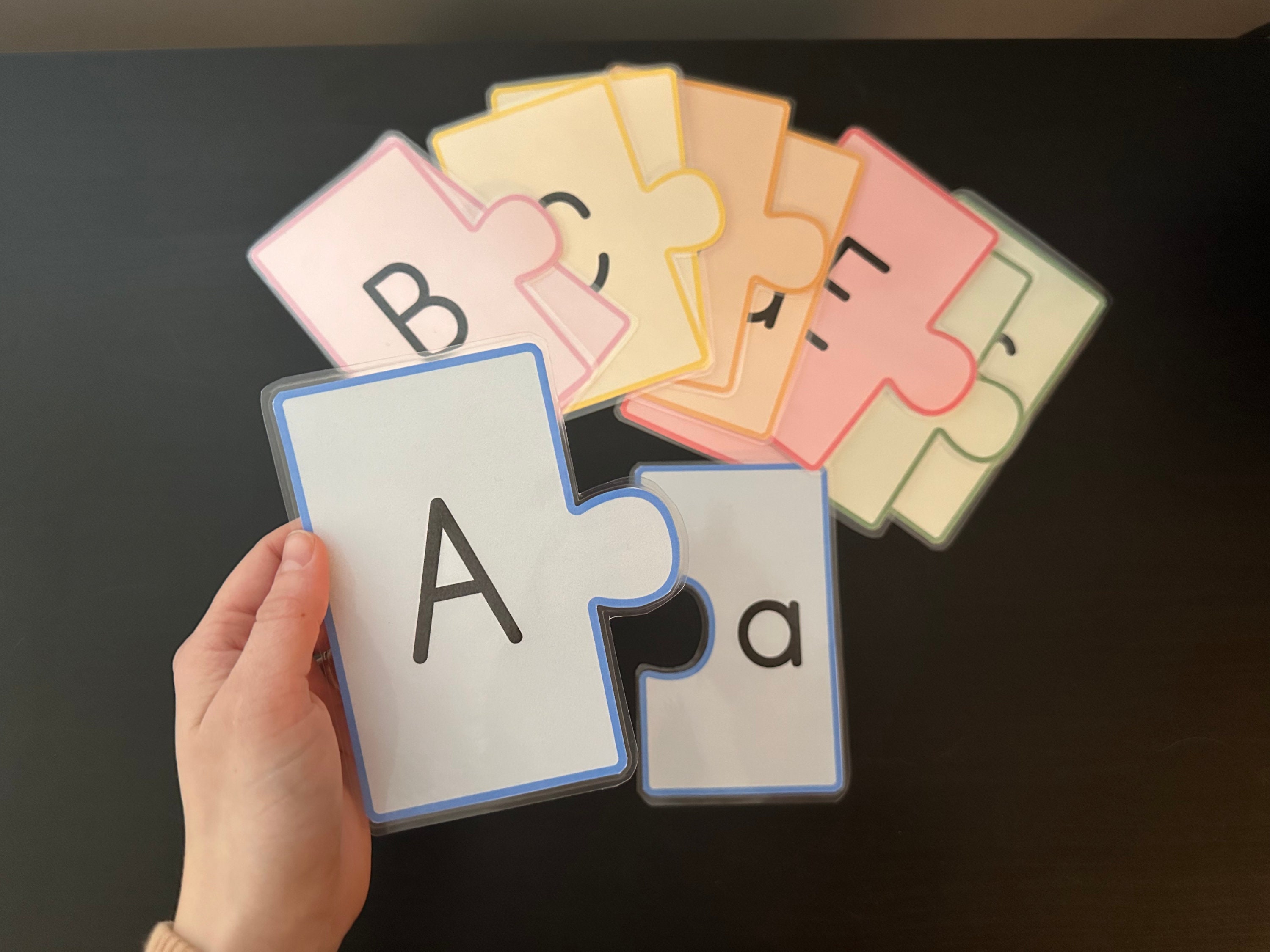 Letter Matching Puzzle Pieces Game Learn the Alphabet Activity for ...