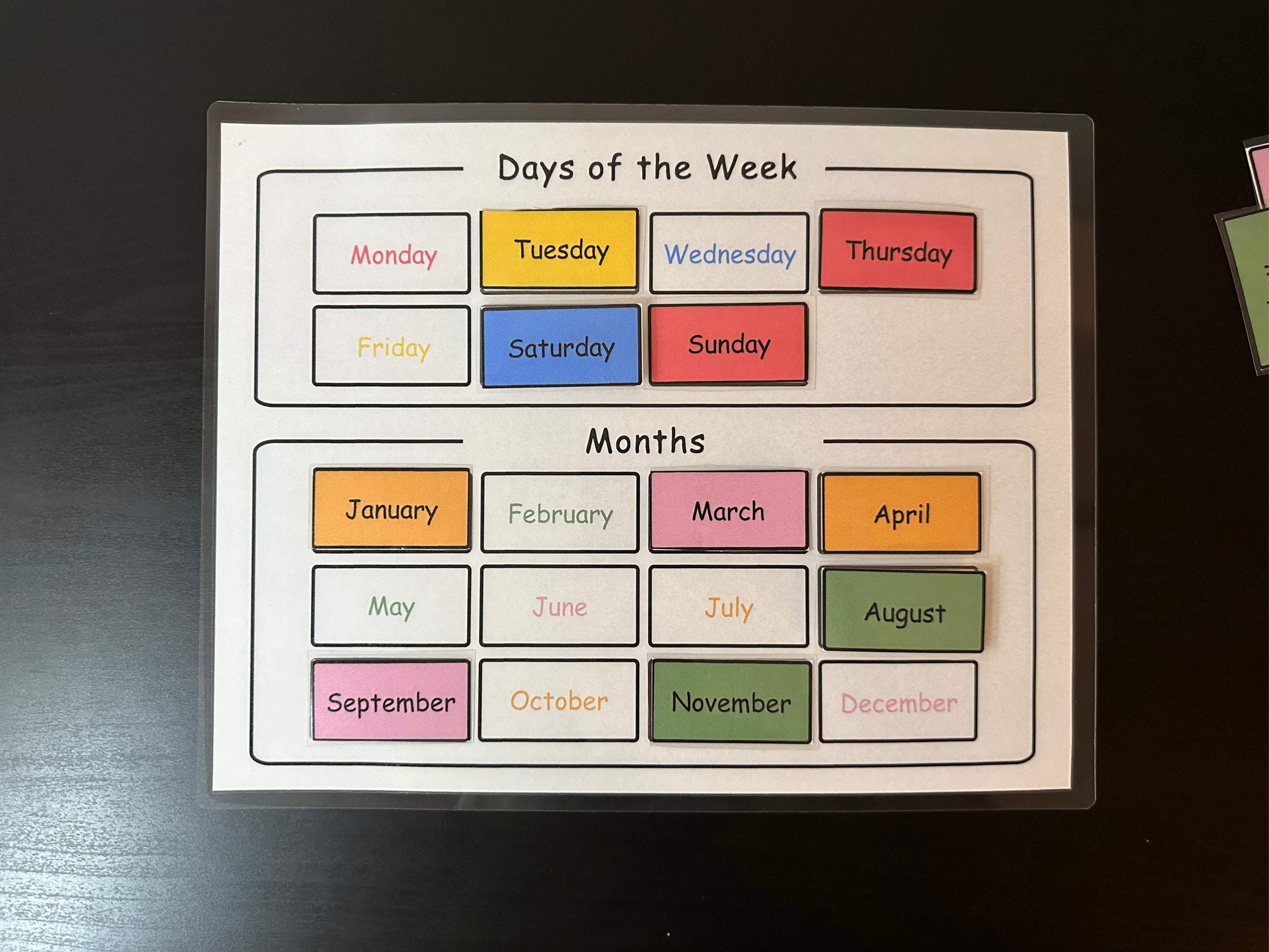 Today Is... Calendar for Circle Time, Preschool, Homeschool - Days of ...