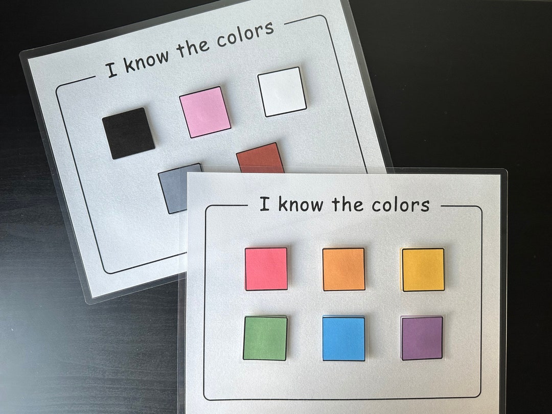 Learn the Colors - Color Matching Busy Book Activity for Preschool ...