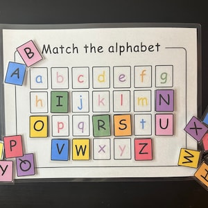 Alphabet Matching Puzzle - Learn the Letters Activity for Preschool ...