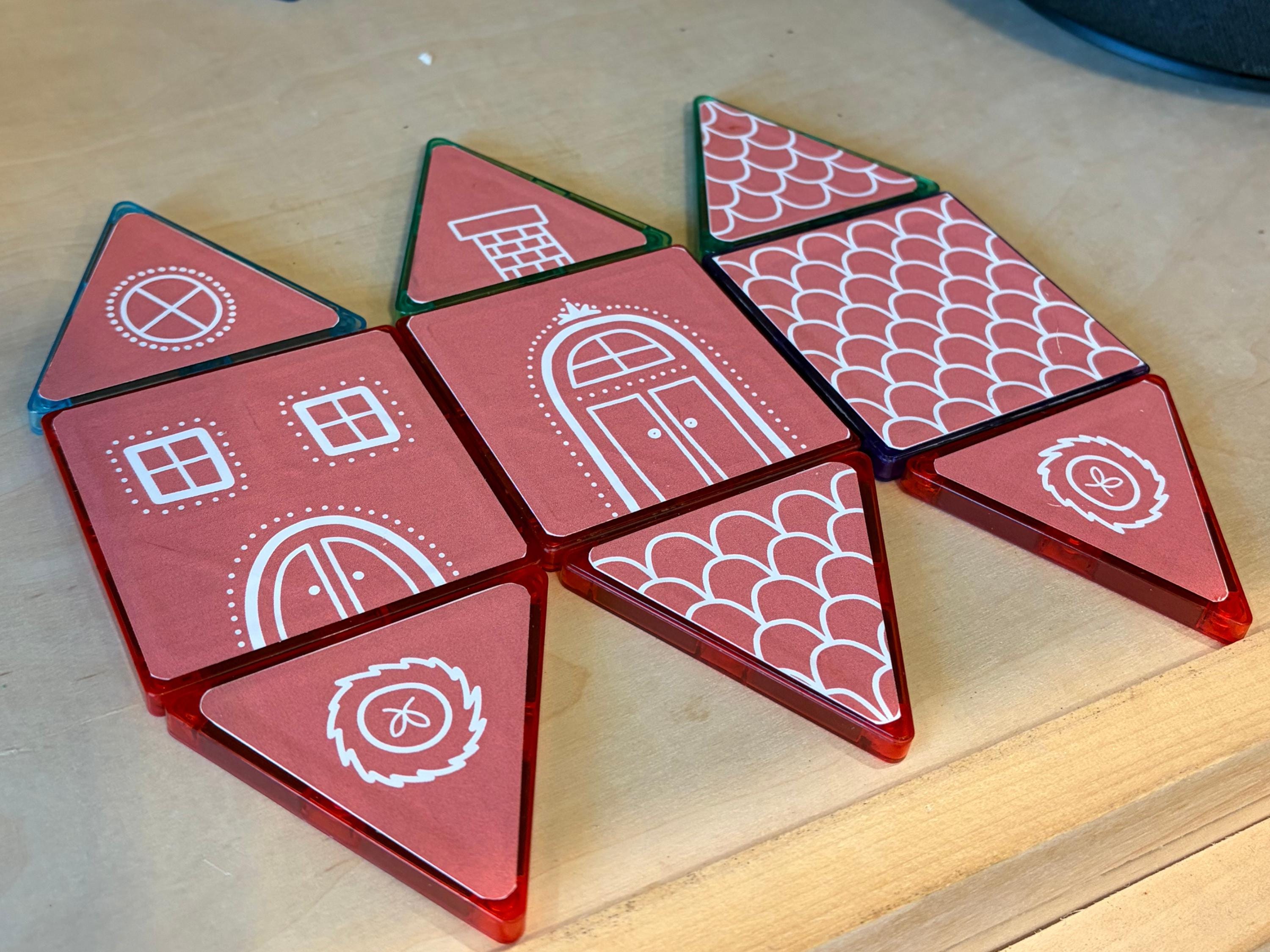 Magnetic Tile Topper Stickers - Gingerbread House - Montessori ...