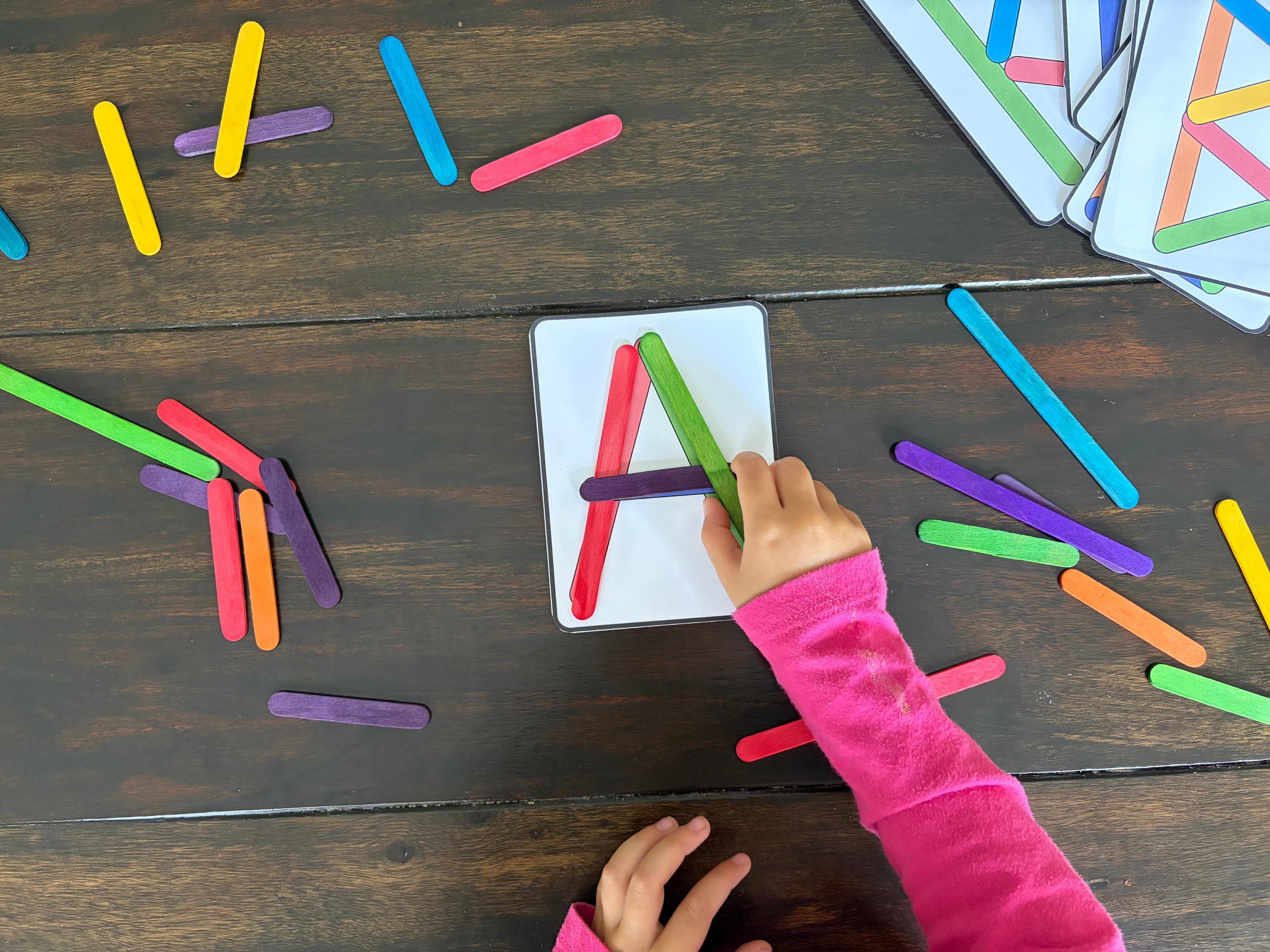 Alphabet Craft Stick Activity Cards - Montessori Learning - Popsicle ...