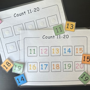 Count 1-20 Number Matching Puzzle - Preschool Homeschool or ...