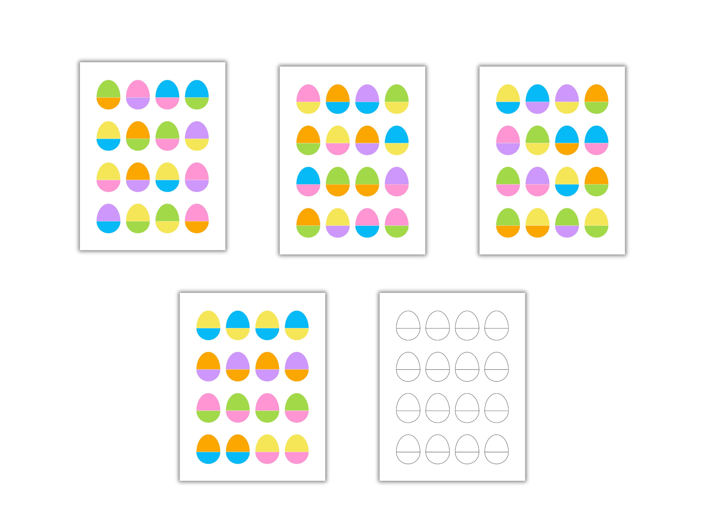 Easter Egg Matching Puzzle - Preschool Homeschool or Kindergarten ...
