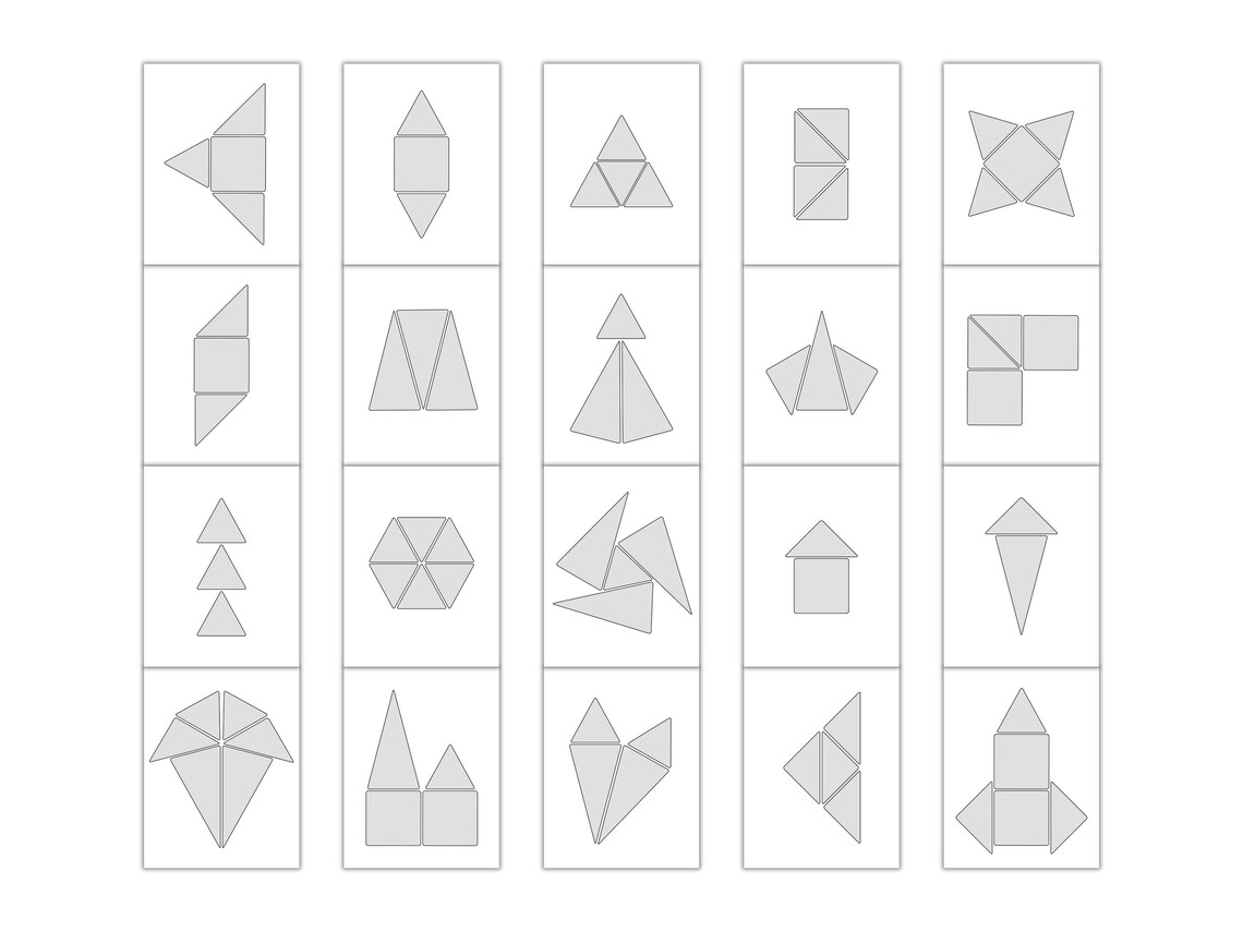 MINI - Magnetic Tile Puzzle Cards - Etsy