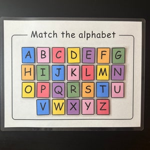 Alphabet Matching Puzzle - Learn the Letters Activity for Preschool ...