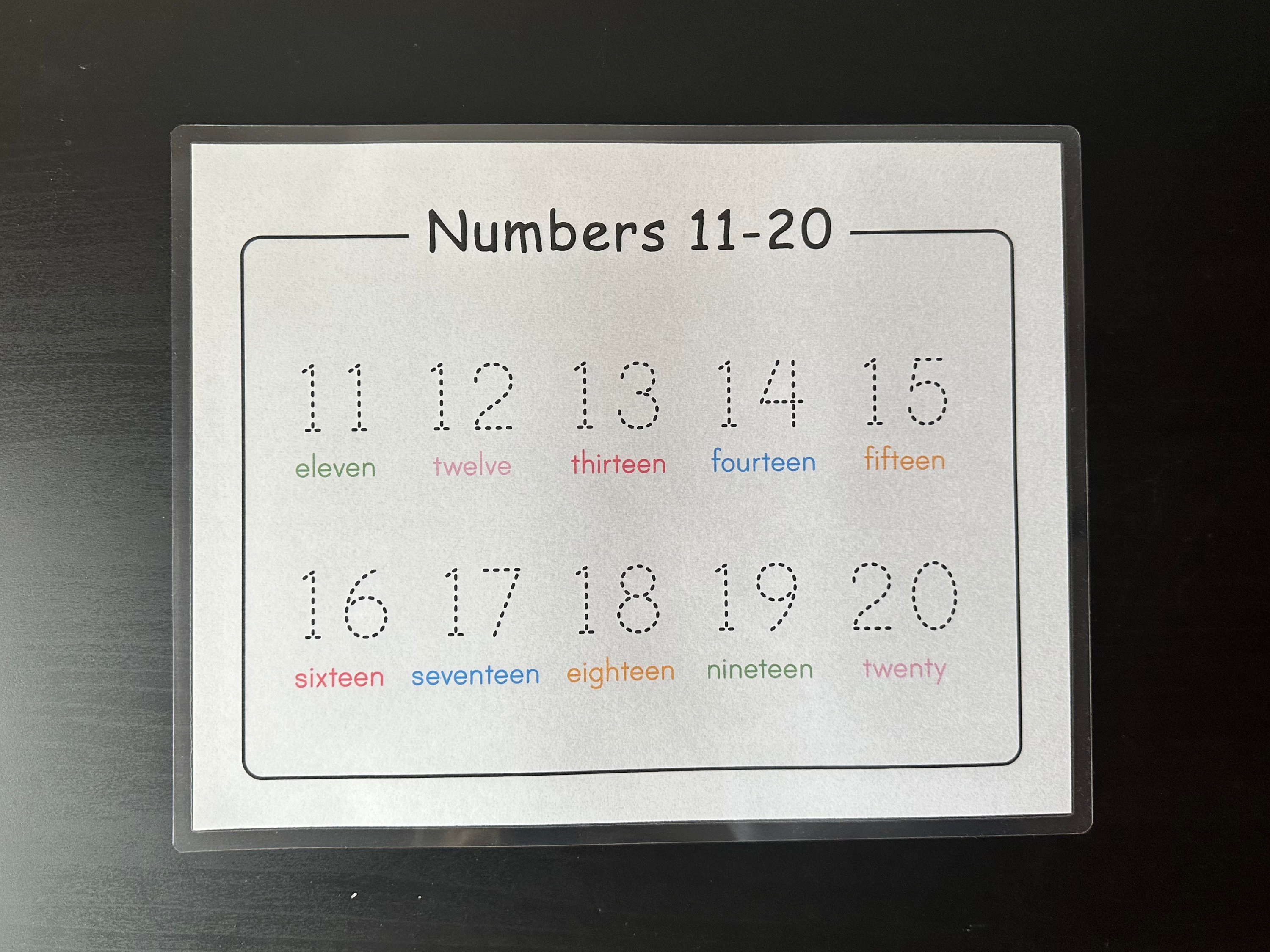Number Tracing - Count 1-20 - Practice Writing for Preschool Homeschool ...