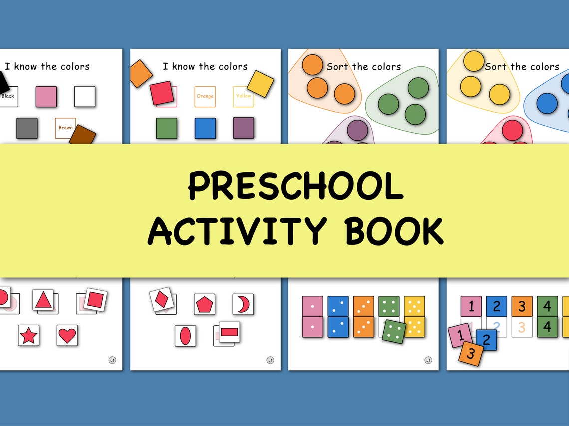 Printable Preschool Busy Book Activities for Toddlers - Etsy