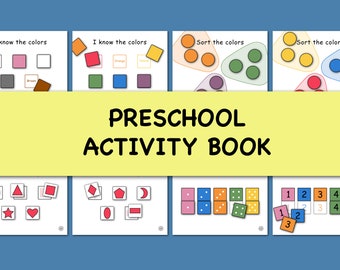 Pre-k Learning Binder - Pre-k Busy Book, Activity Book for Preschoolers ...