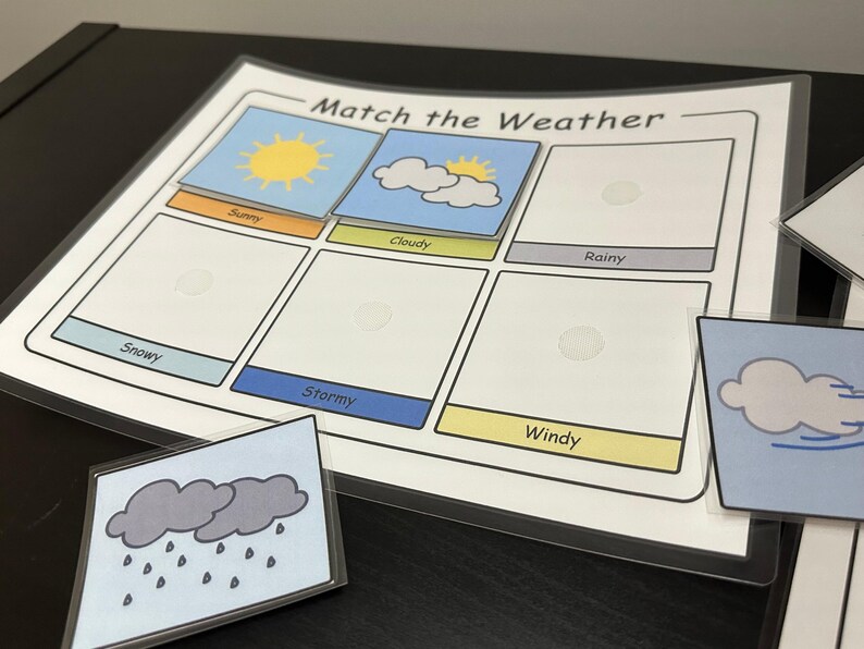 Weather Matching - Printable Busy Book Activity for Preschool ...