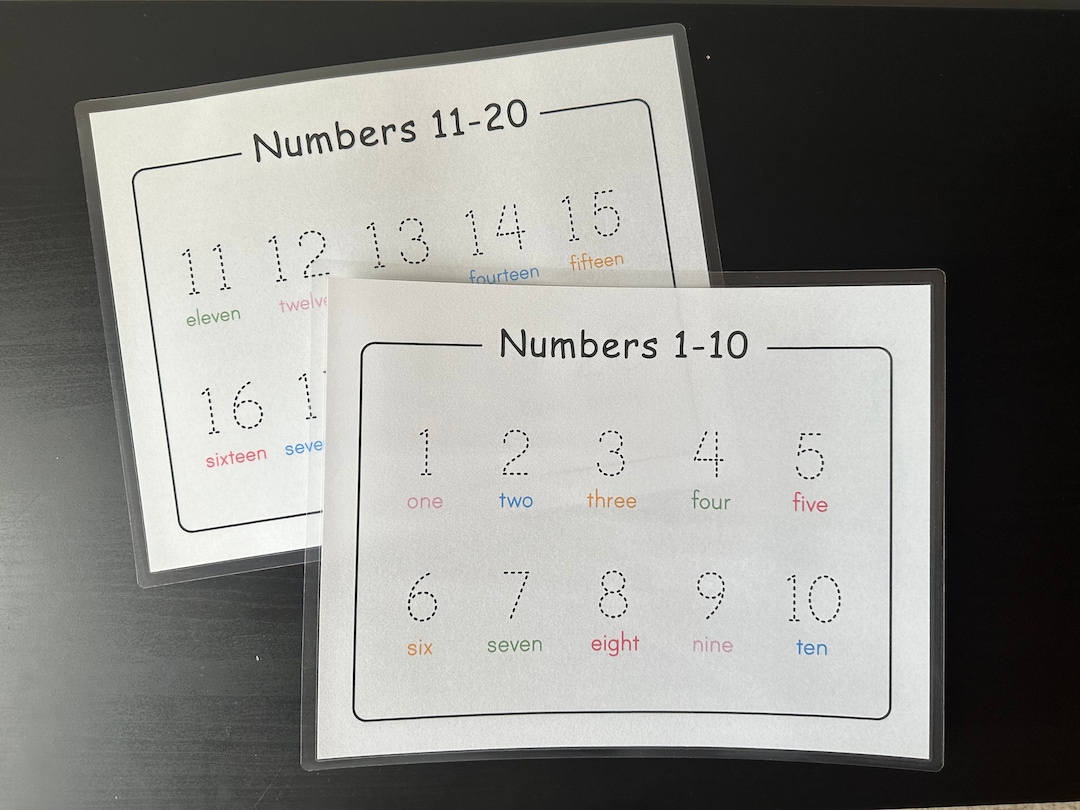 Number Tracing - Count 1-20 - Practice Writing for Preschool Homeschool ...