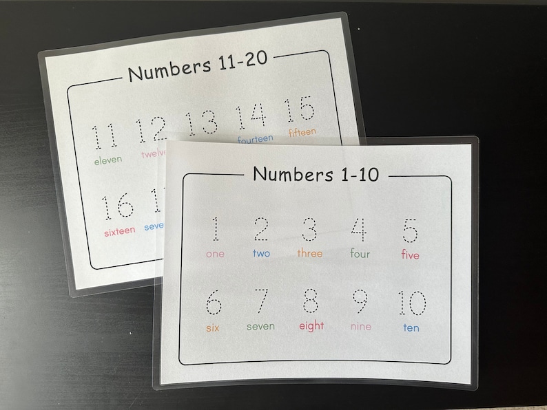 Number Tracing Count 1-20 Practice Writing for Preschool Homeschool or ...