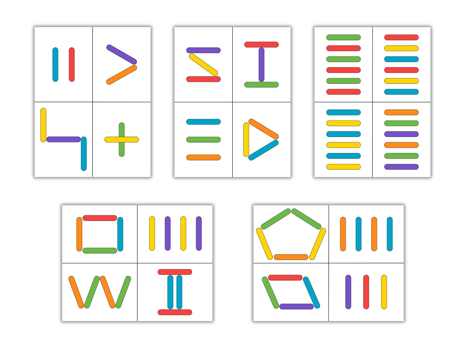 Popsicle Stick Shapes and Patterns Activity Game for Toddlers ...