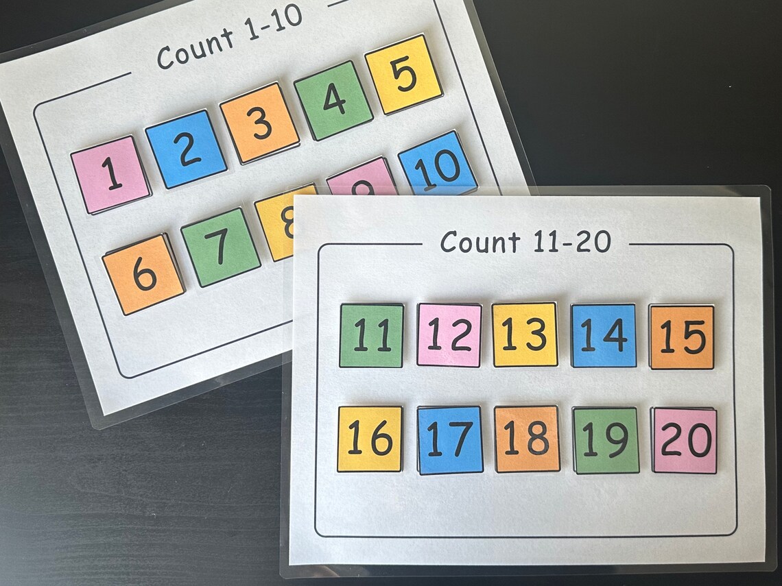 Count 1-20 Number Matching Puzzle - Preschool Homeschool or ...