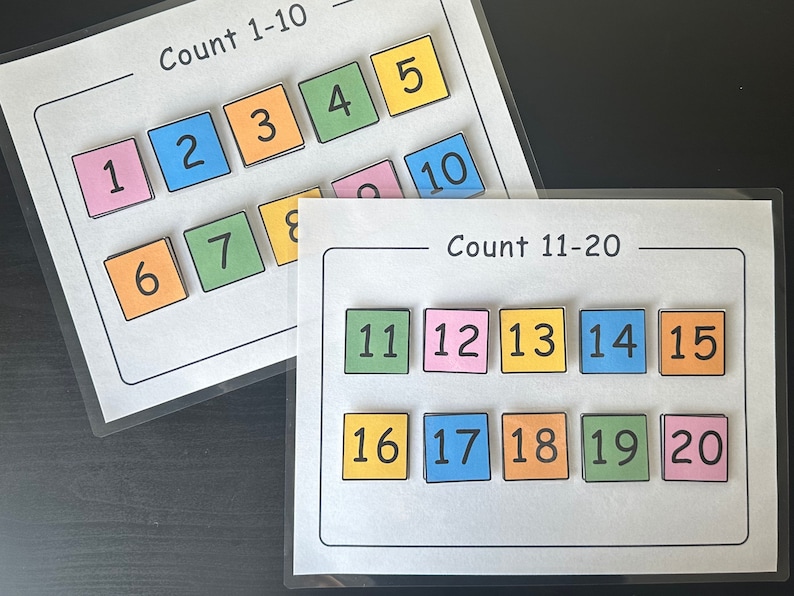 Count 1-20 Number Matching Puzzle - Preschool Homeschool or ...