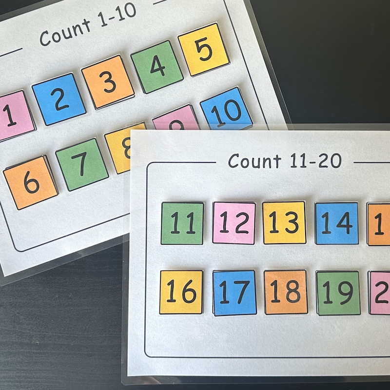 Number Counting Boxes - Etsy UK