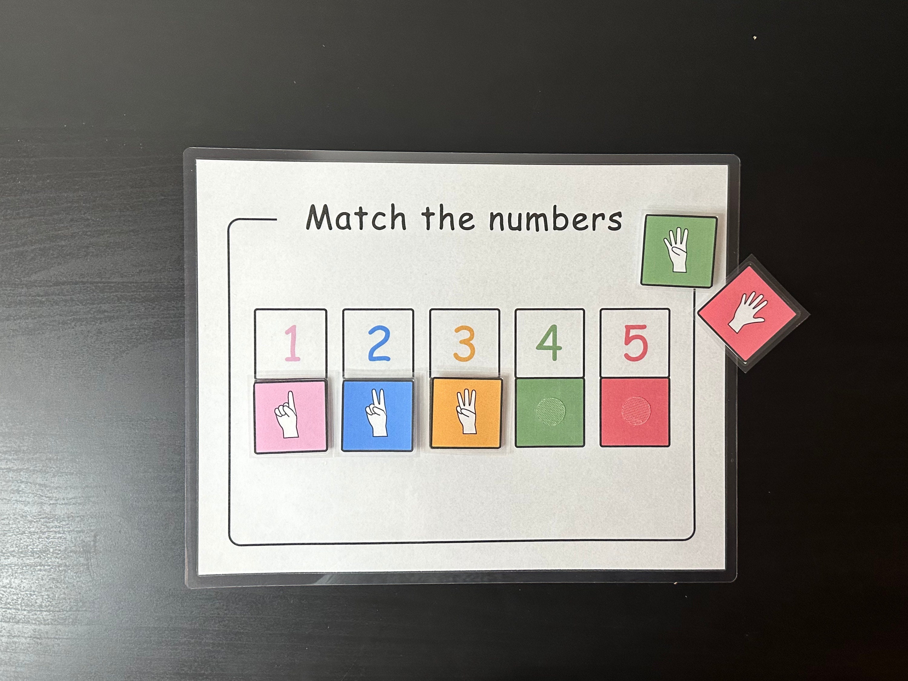 Number Matching Puzzle - Count 1 to 10 Preschool Homeschool or ...