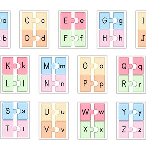 Letter Matching Puzzle Pieces Game - Learn the Alphabet Activity for ...