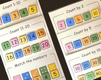 Number Matching Puzzle - Count 1 to 10 Preschool Homeschool or ...
