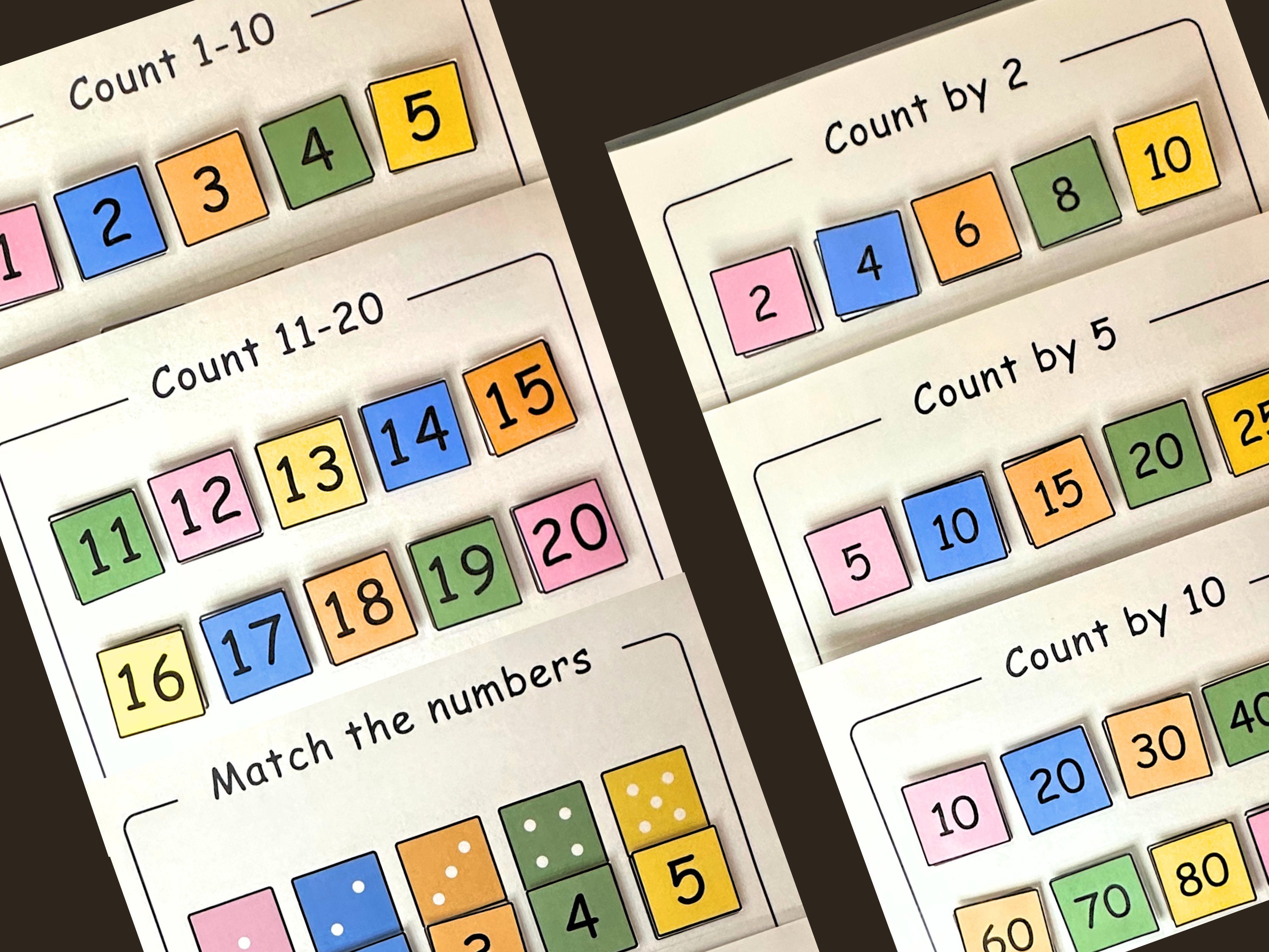 Numbers Bundle - Learn to Count Number Matching Puzzle - Preschool ...