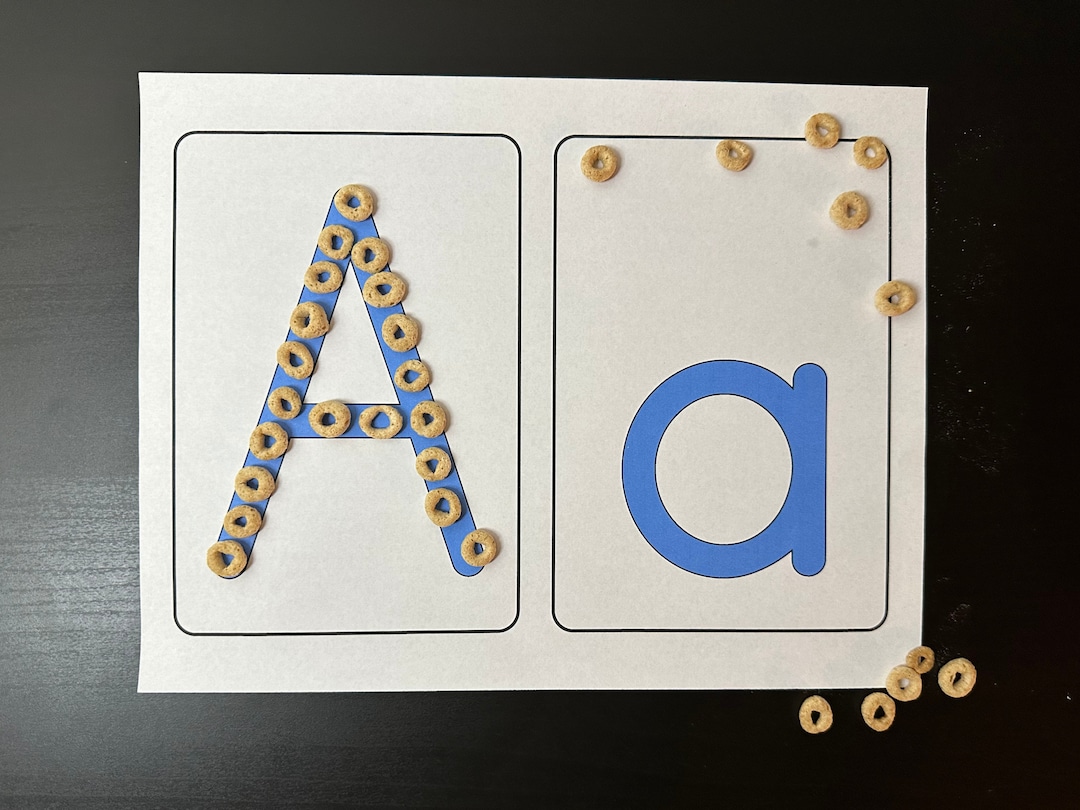 Alphabet Play Dough Mat - Flashcards - Printable Toddler Activity - ABC ...