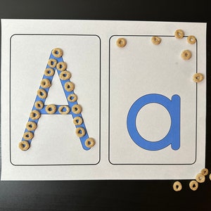 Alphabet Play Dough Mat - Flashcards - Printable Toddler Activity - ABC ...