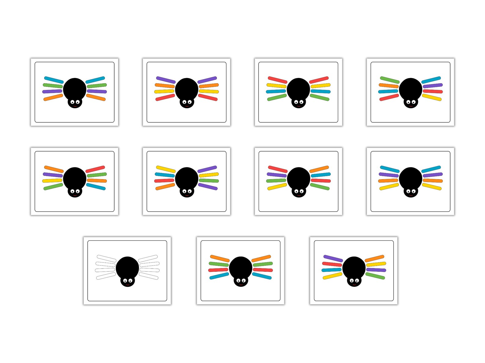 Halloween Popsicle Stick Spider Activity - Printable Activity With ...