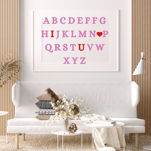 Printable ABC I Love You, Valentine's Day, Retro Valentine's Retro ...