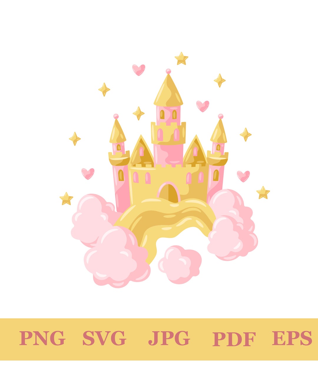 Printable Princess Wall Art, Princess Castle Wall Decor, Princess ...