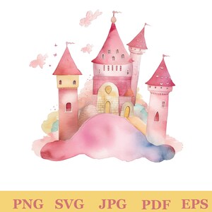 Printable Princess Wall Art, Princess Castle Wall Decor, Princess ...