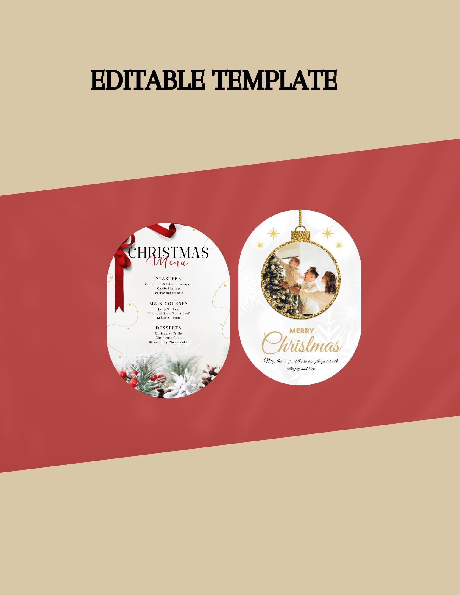 Digital Christmas Card Bundle Printable Holiday Cards Modern Digital ...