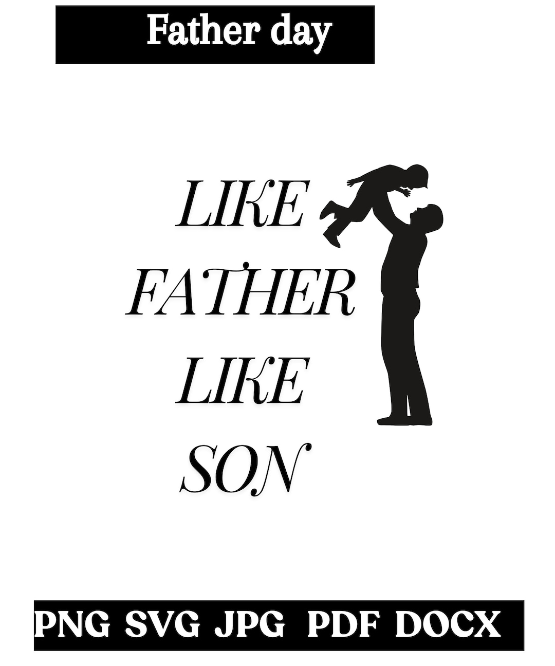 Like Father Like Son Happy Father's Day, Wall Art Father and Sons ...
