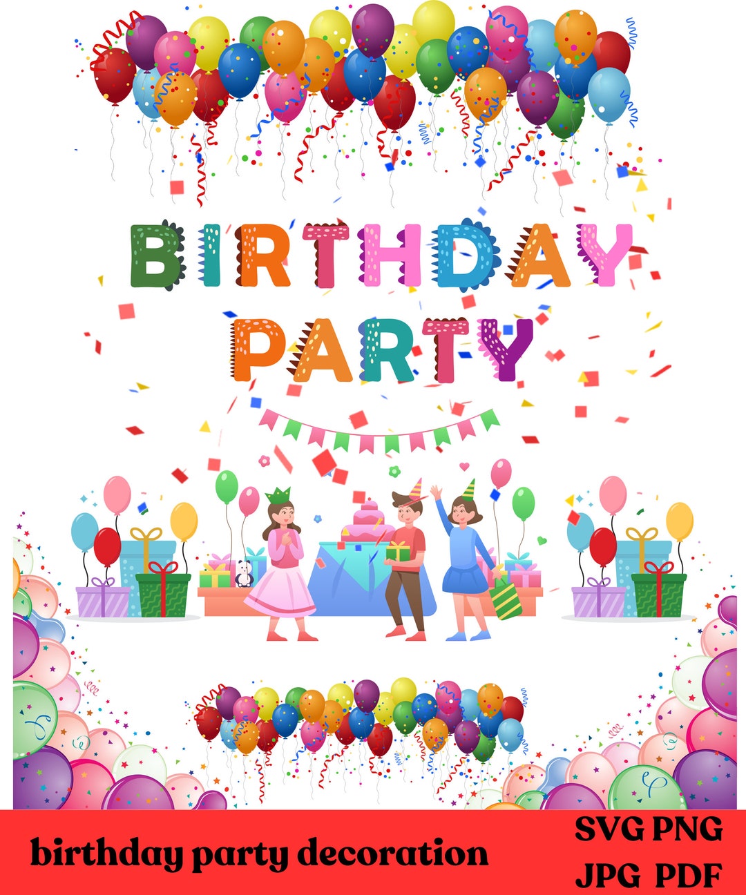 Birthday Party Clipart, Birthday Clip Art Images, Cute Party Cake ...