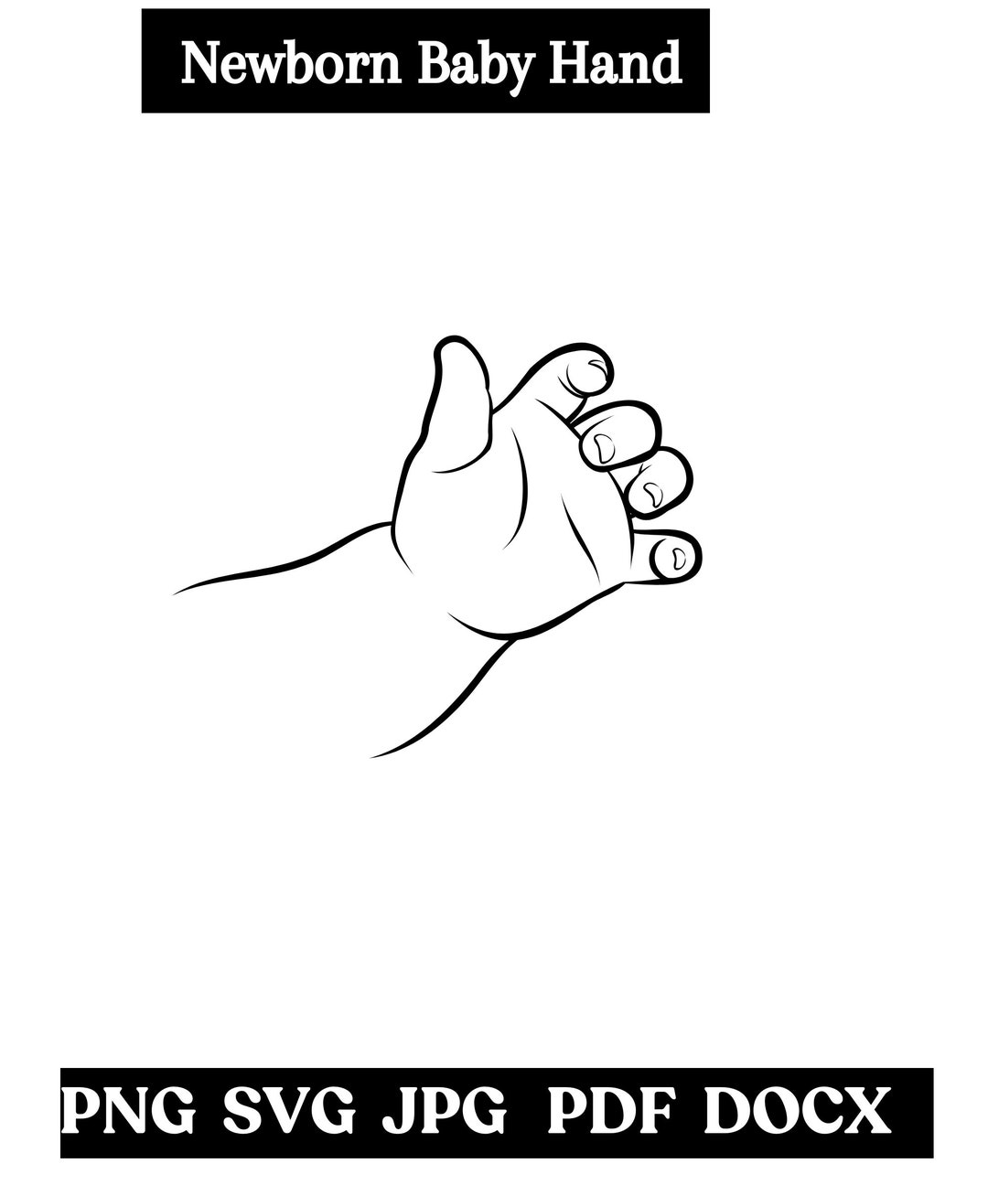 Baby Hand Print | Hand Print | Baby Hand Printable | Baby Gift | Baby ...