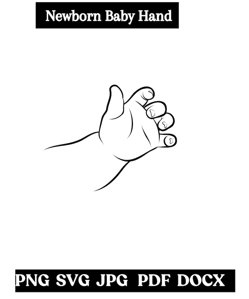 Baby Hand Print | Hand Print | Baby Hand Printable | Baby Gift | Baby ...