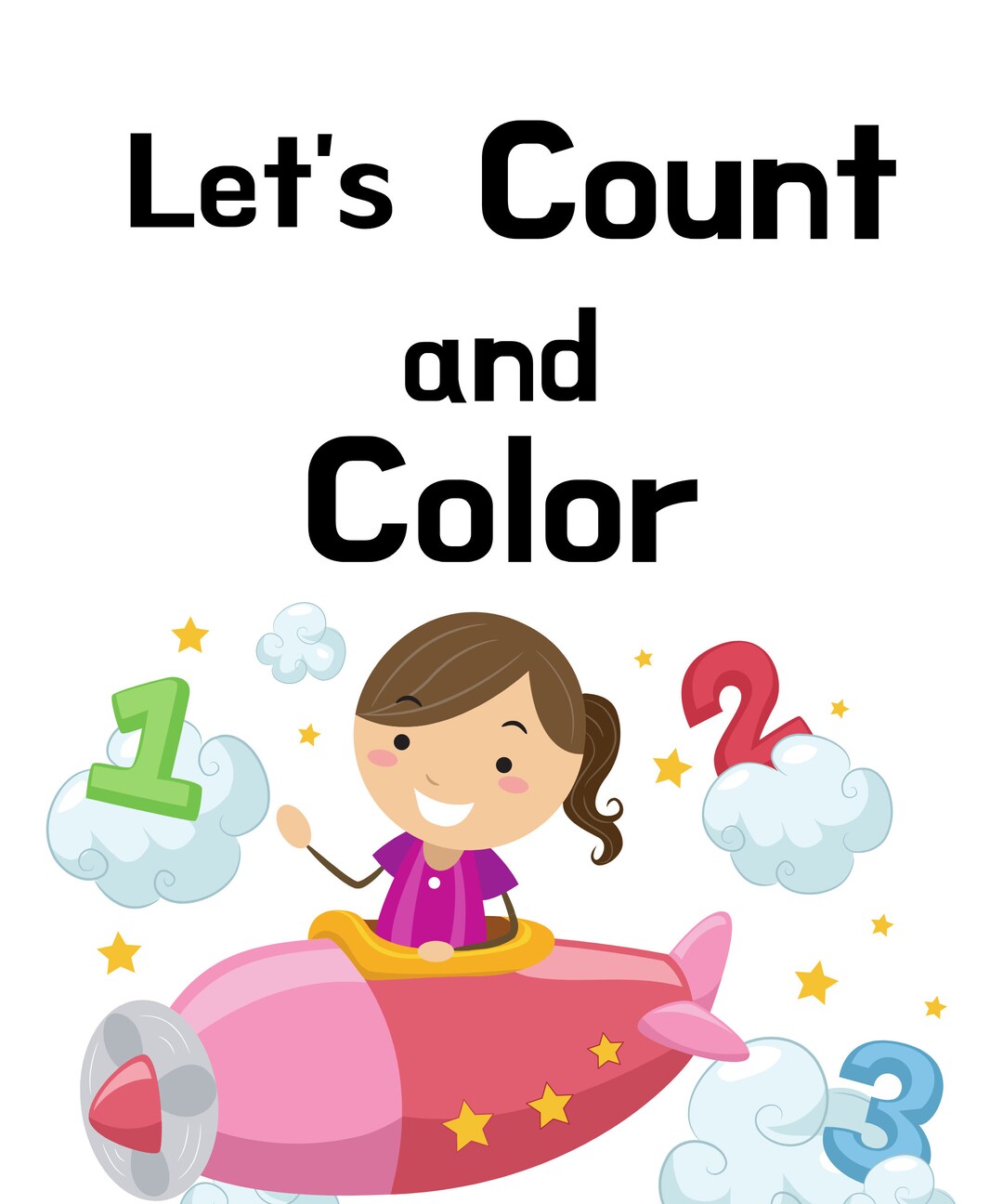 Printable Counting Coloring Book, Educational Coloring Book, Counting ...